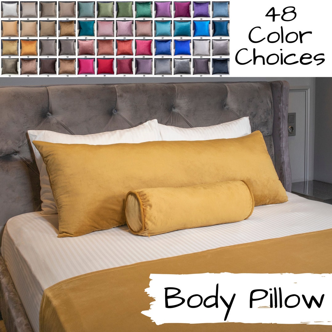 Velvet Body Pillow Cover: 48 Color Choices - Etsy