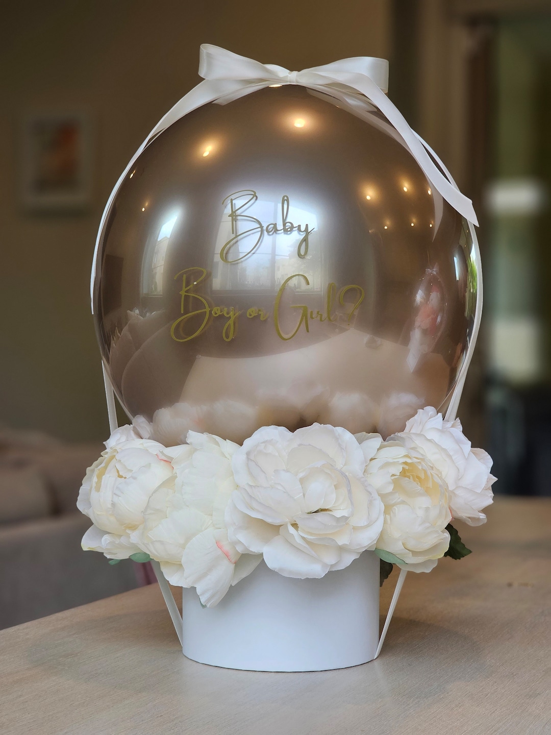 Gender Reveal Floral Balloon Bouquet Baby Shower Gender - Etsy