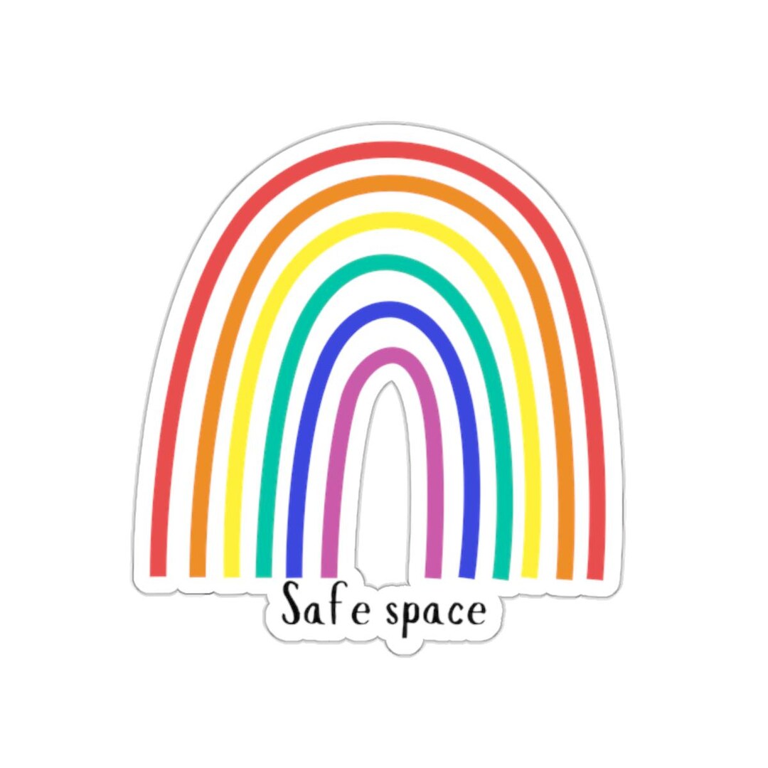 Safe Space Rainbow Sticker - Etsy