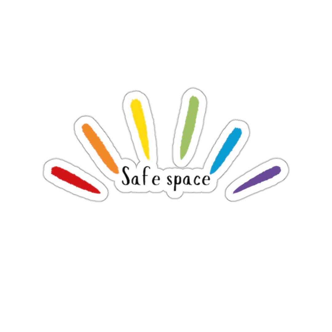 Safe Space Rainbow Sticker - Etsy