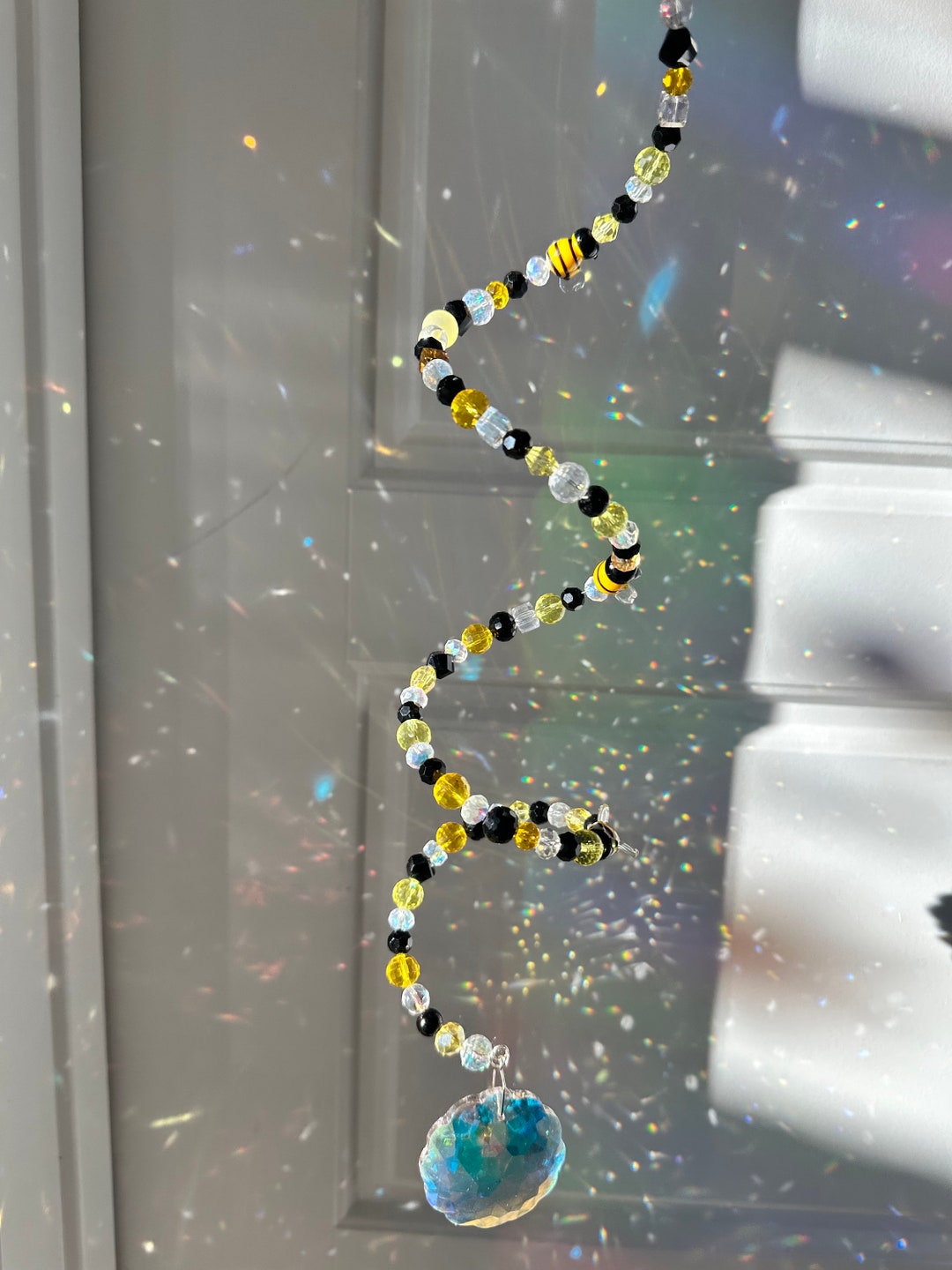 Bumble Bee Themed Spiral Sun Catcher - Etsy