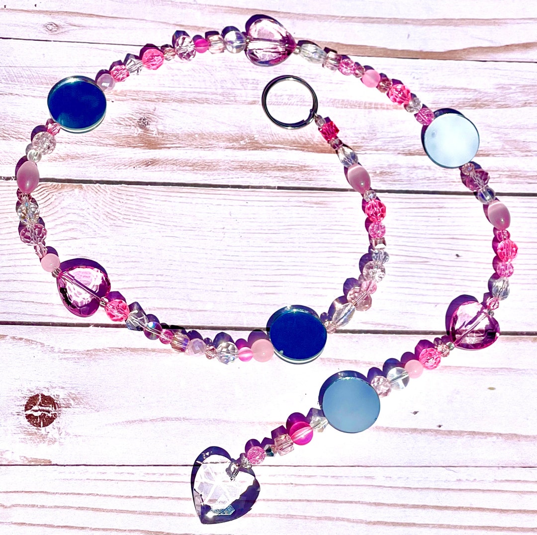 Crystal Pink Heart Sun Catcher - Etsy