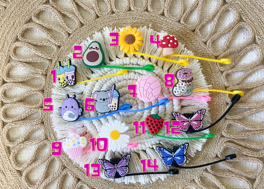 Straw Hats, Straw Topper, Straw Cover, Straw Charms, Sunflower Straw ...