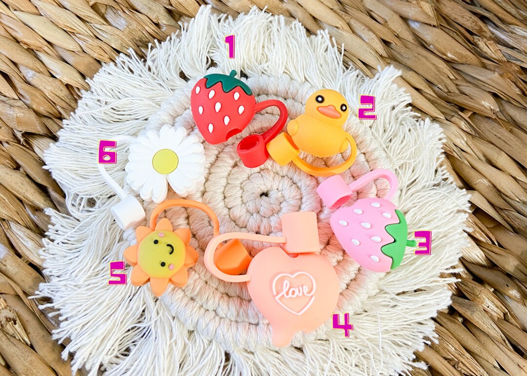 Straw Hats, Straw Cover, Valentine Straw Topper, Daisy Flower Straw ...