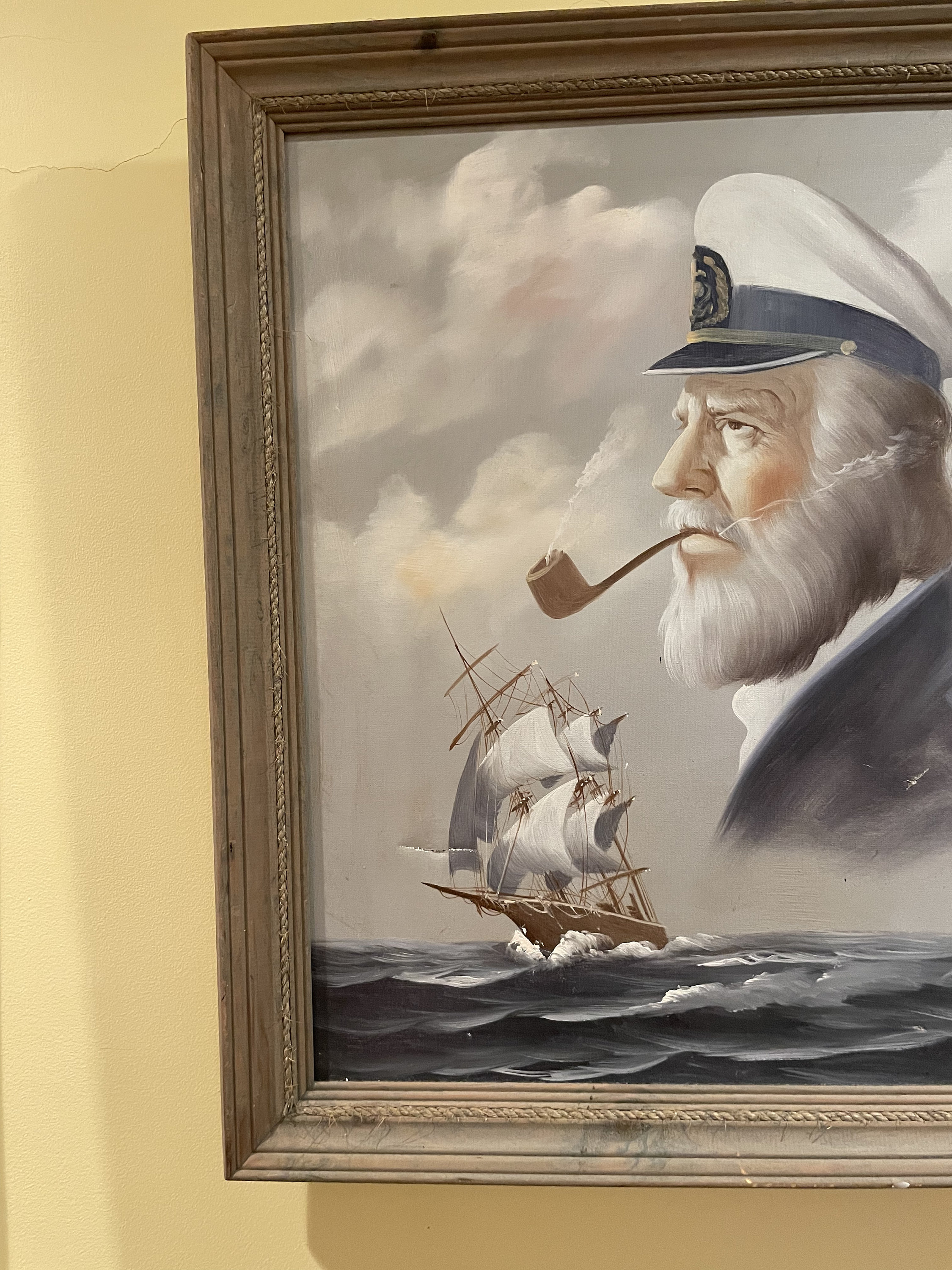 Vintage Painting - A Captain and His Ship - Etsy