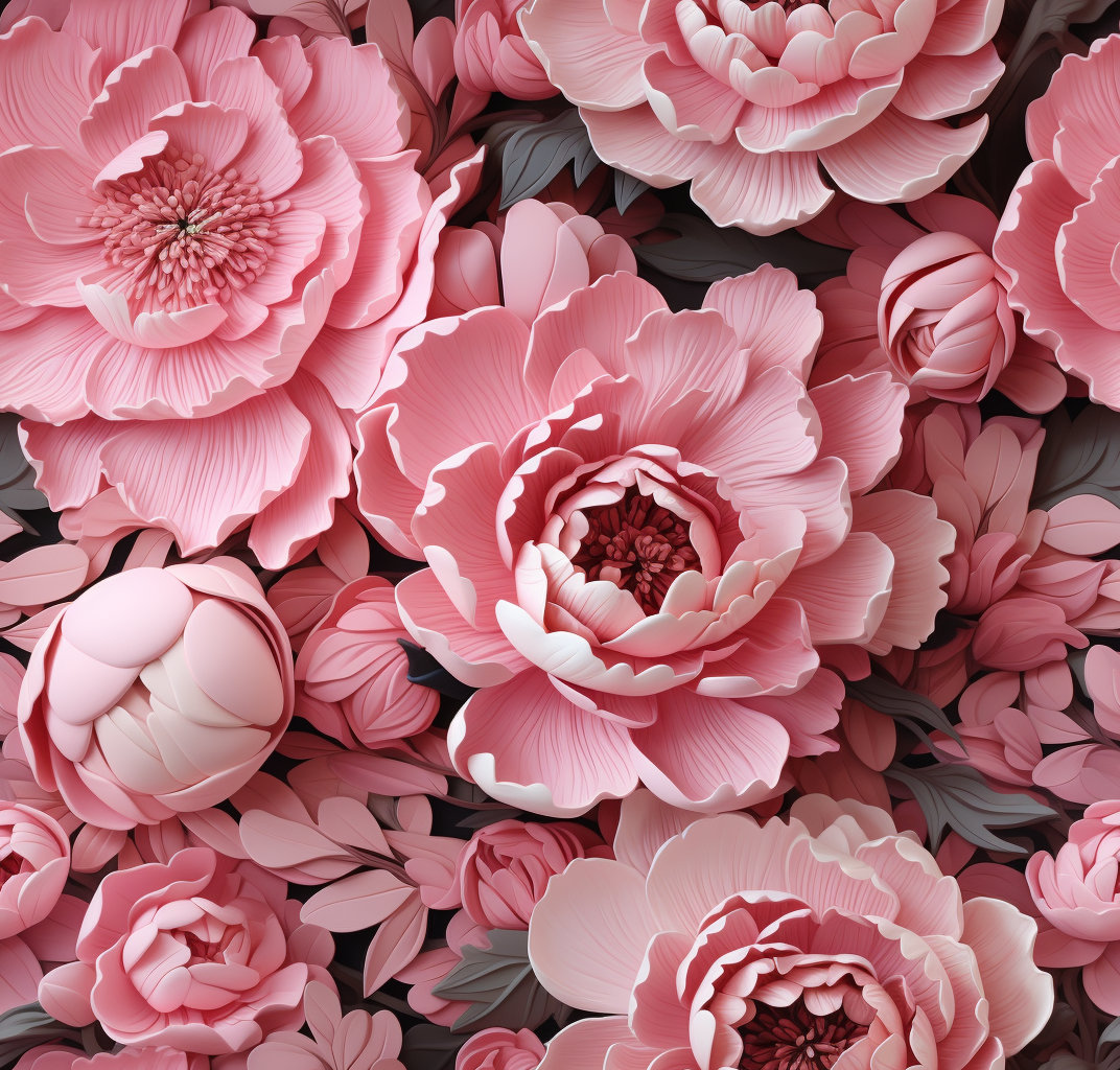 180 3D Floral Seamless Design Digital Paper Rolled Flower SVG - Etsy