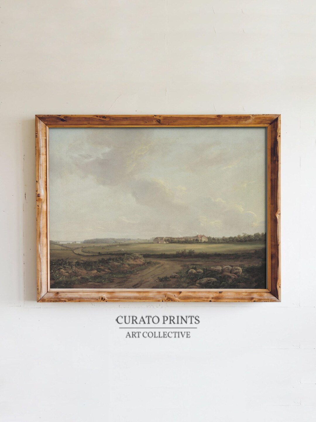 Vintage Countryside Landscape Poster, Serene Rural Scenery Wall Art ...