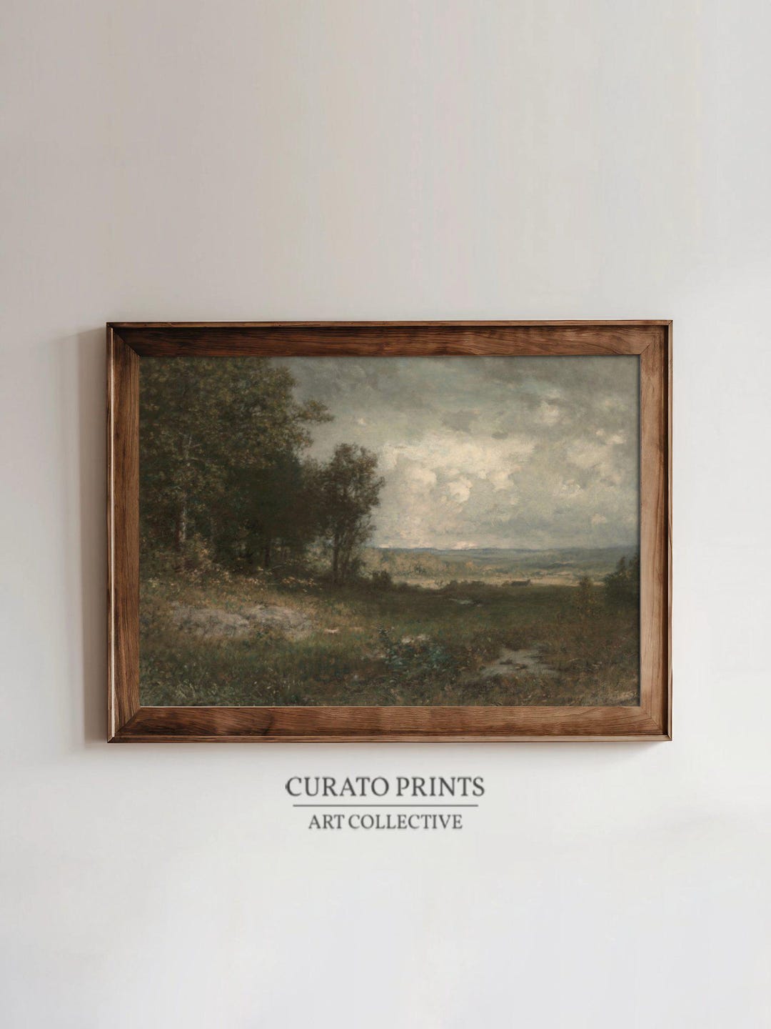 Vintage Landscape Poster, Countryside Scenery Wall Art, Rustic Nature ...