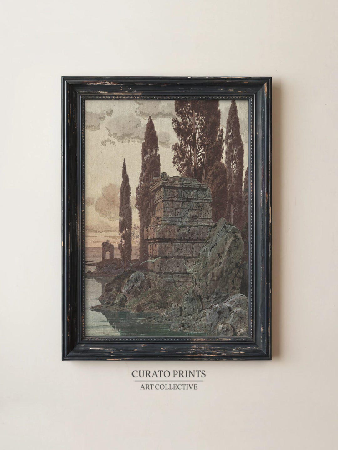 Ancient Ruins Digital Art Printable Download, Landscape Art Print ...