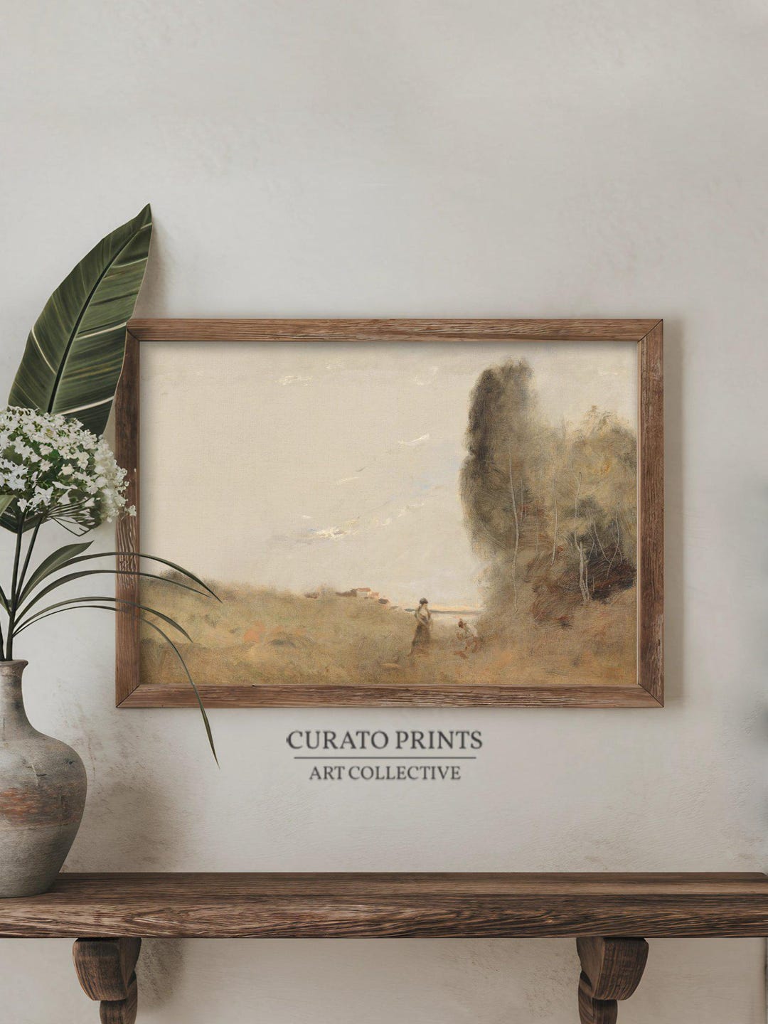 Vintage Landscape Poster, Rustic Country Scene Print, Pastoral Art ...