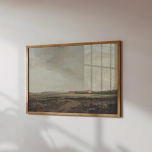 Vintage Countryside Landscape Poster, Serene Rural Scenery Wall Art ...