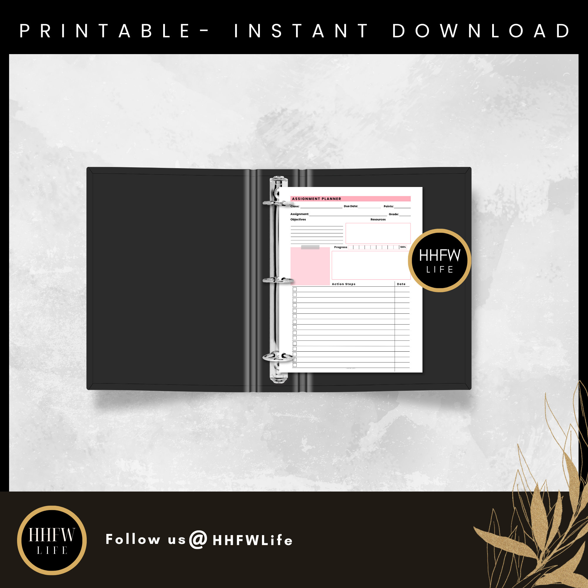 Printable Assignment Tracker for Students | College | Homework ...