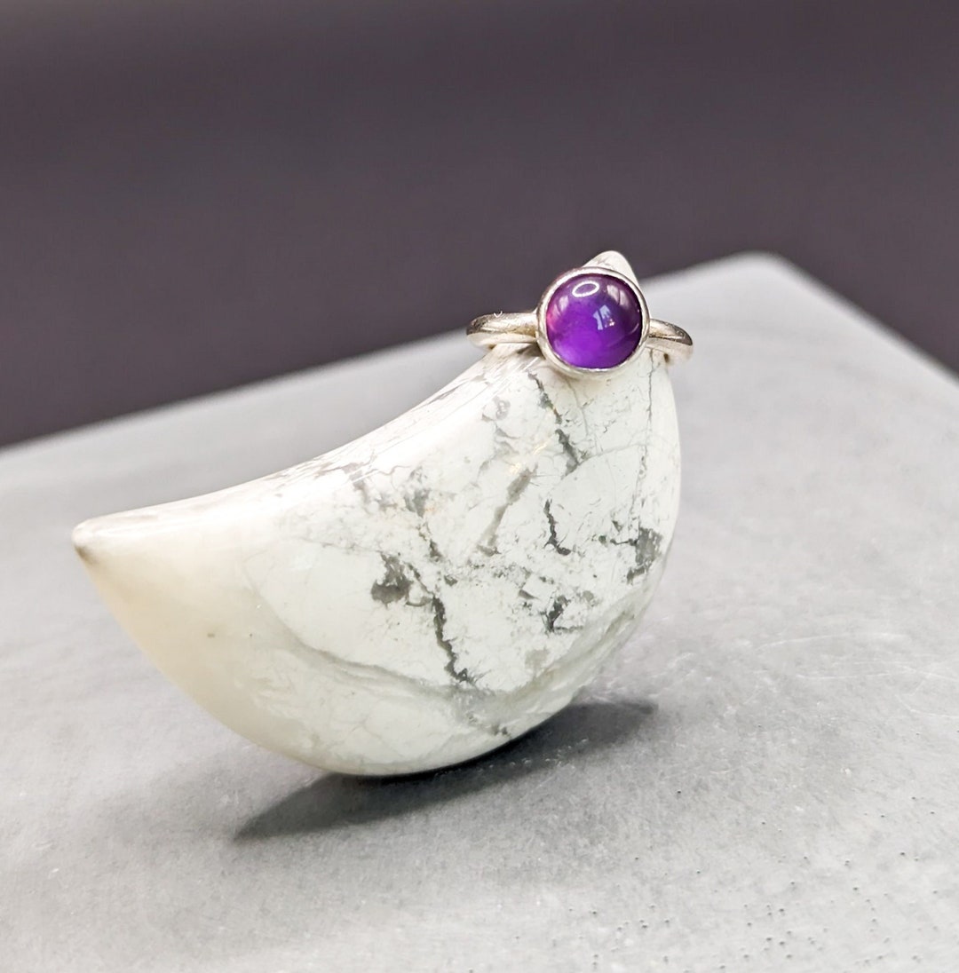 Amethyst Sterling Silver Belly Button Piercing Silver Belly Button Ring ...