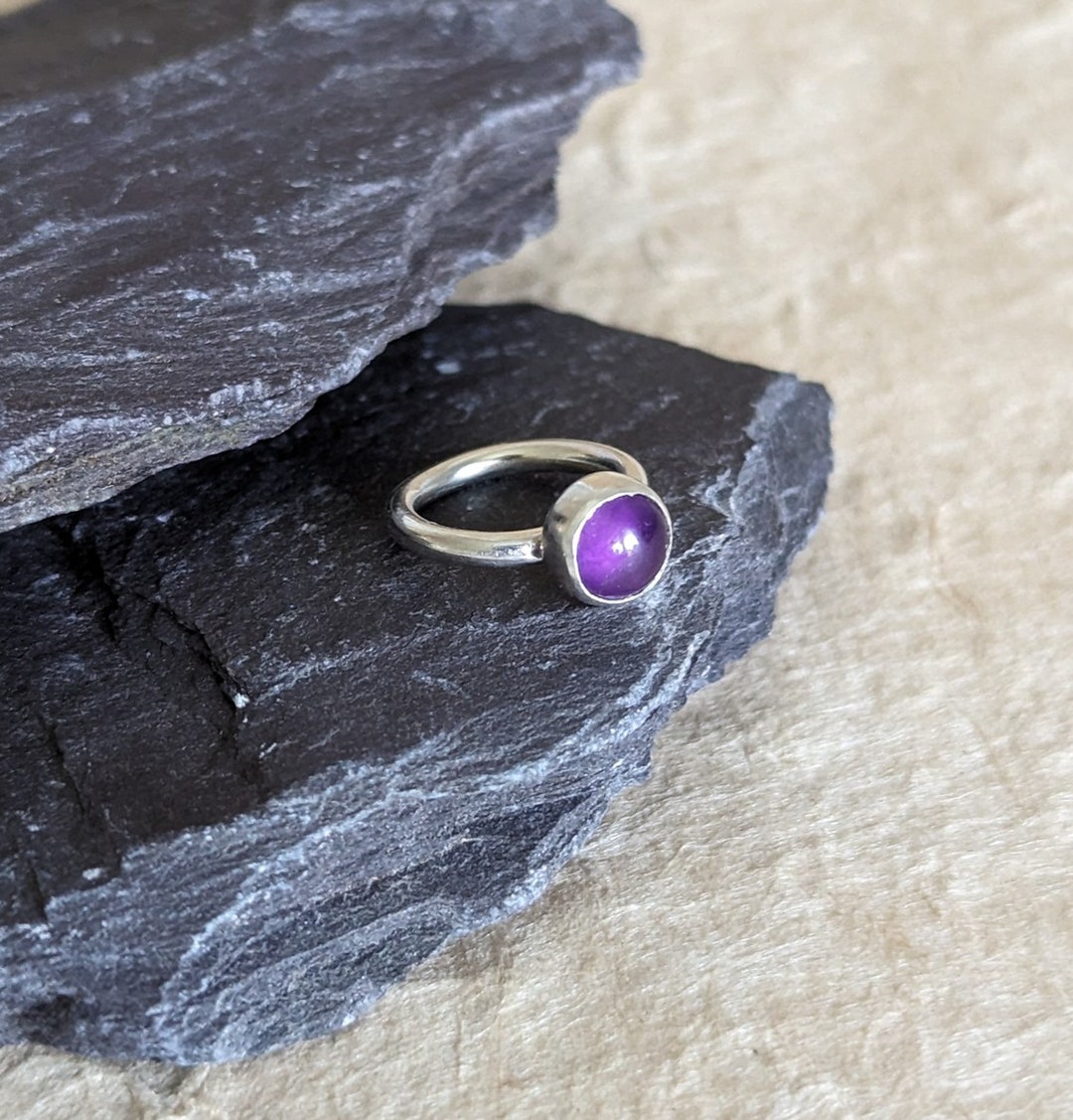 Amethyst Sterling Silver Belly Button Piercing | Silver Belly Button ...