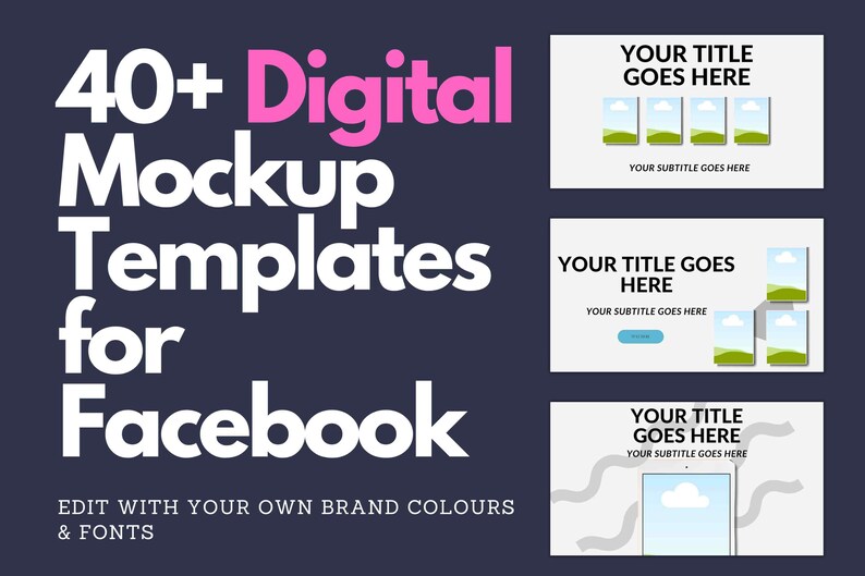 40 Digital Mockup, Digital Product Template, Planner Mockup, Canva ...