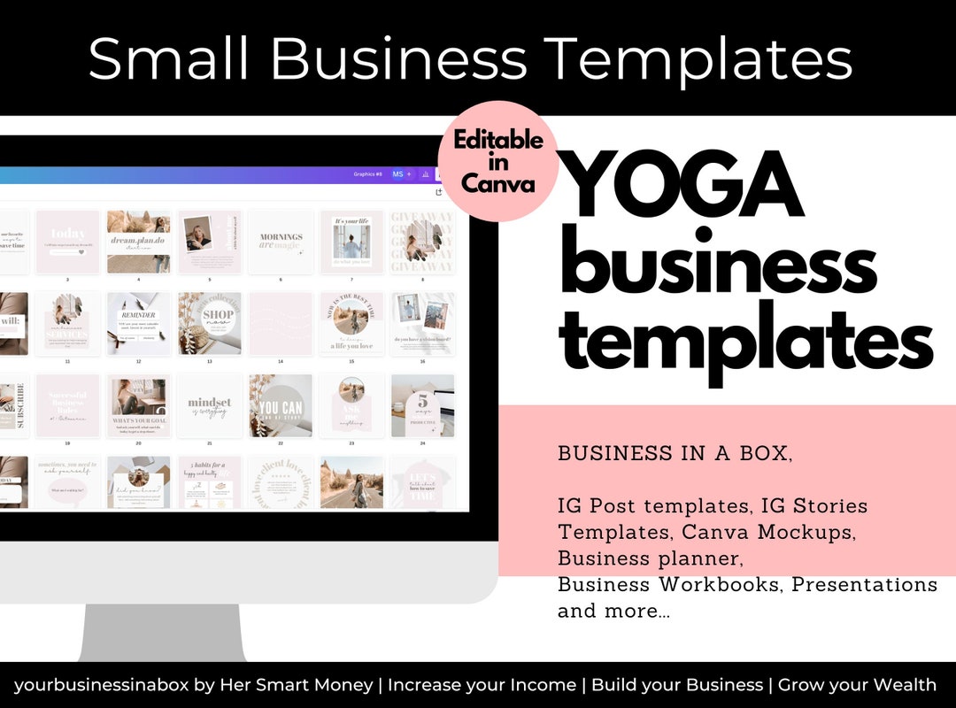 500+ Yoga IG Post Templates and IG Stories, 25+ Yoga Business Workbook ...