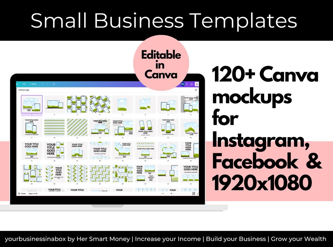 120 Digital Mockup, Digital Product Template, Planner Mockup, Canva ...