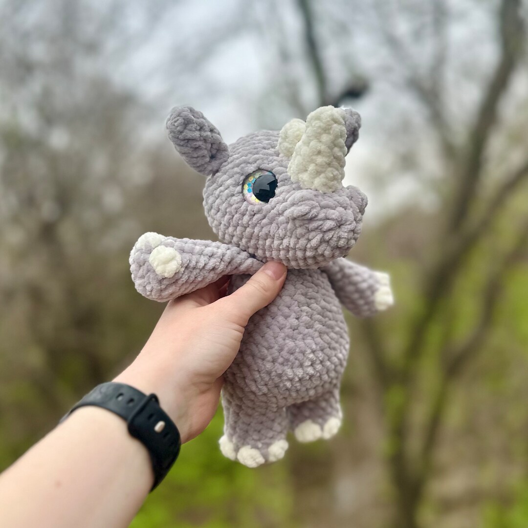 Roger the Rhinoceros PDF Crochet Pattern- Rhino Pattern- Amigurumi ...