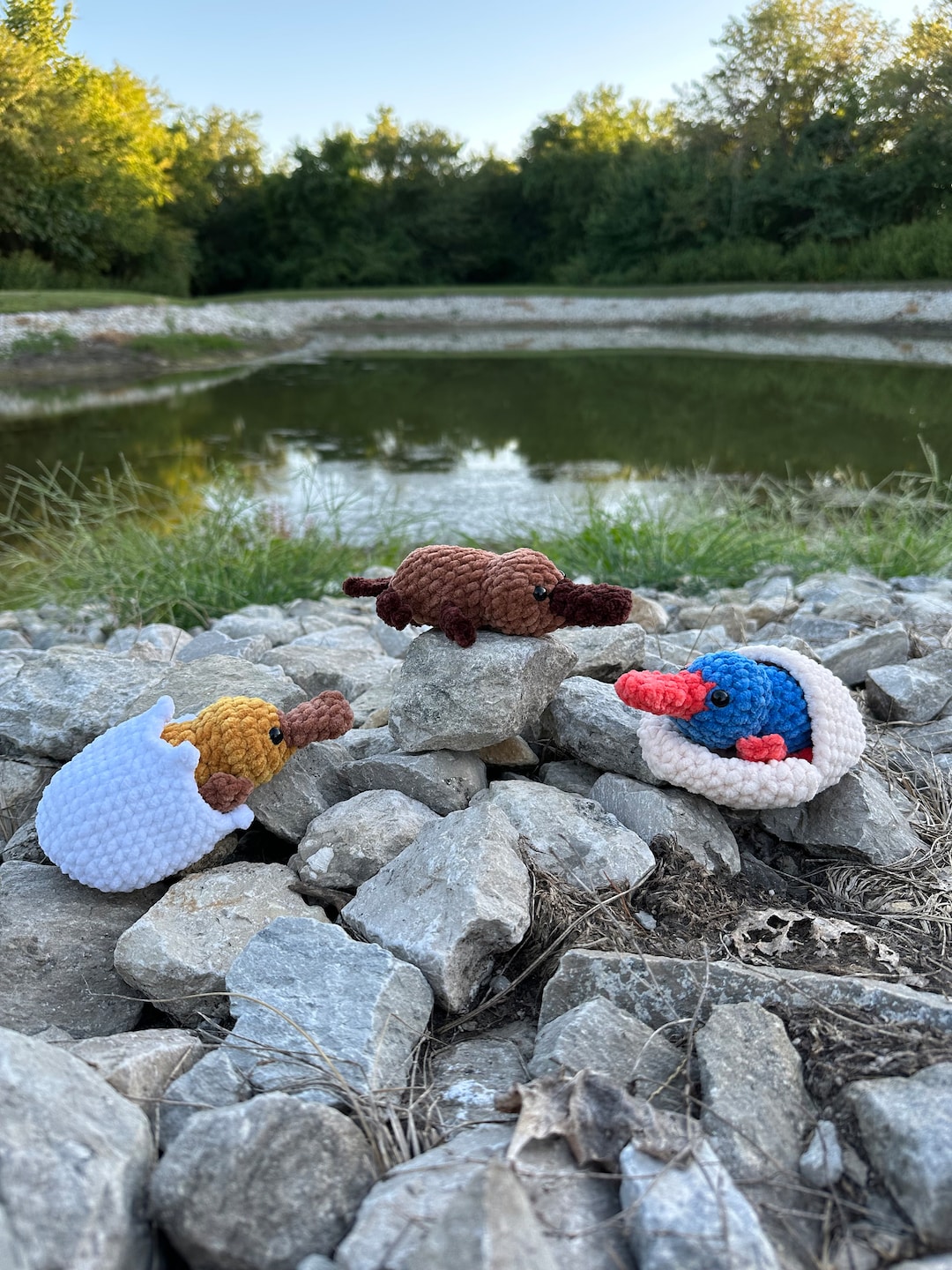 Digital Crochet Pattern- No-sew Pati the Platypus- Hatchling Baby ...