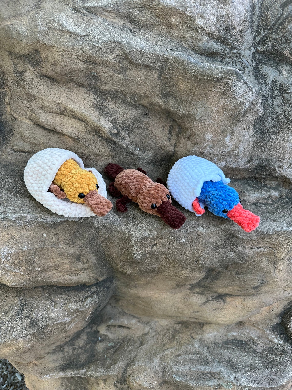 Digital Crochet Pattern- No-sew Pati the Platypus- Hatchling Baby ...