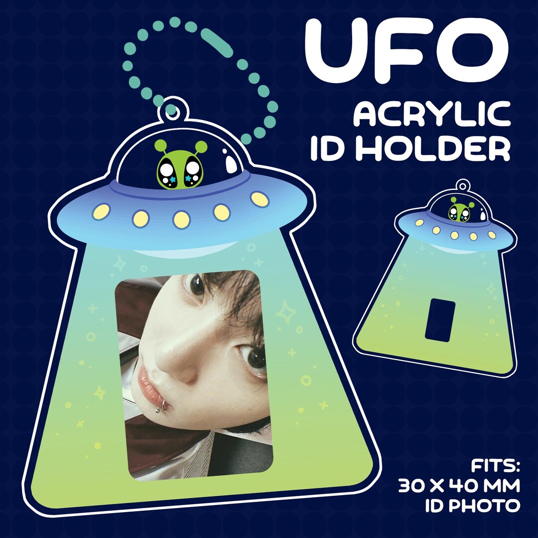 Cute Alien UFO Acrylic ID Photo Holder - Etsy