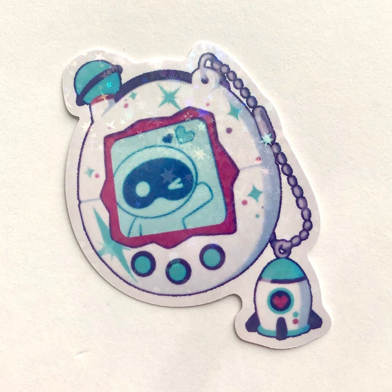 Wootteo Tamagotchi Holographic Sticker the Astronaut by BTS - Etsy