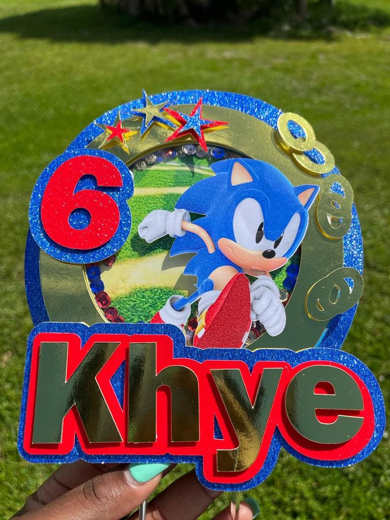 Sonic Shaker Cake Topper - Etsy