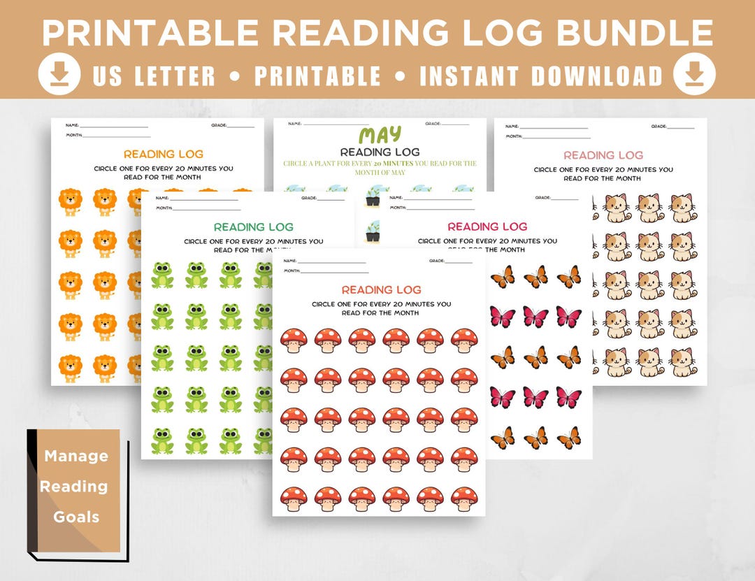 Circle Reading Log Bundle for Teachers and Homeschool - Etsy