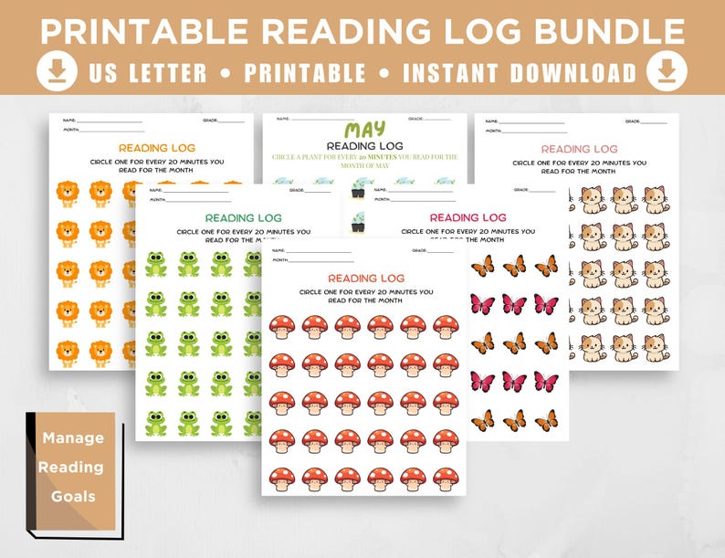 Circle Reading Log Bundle for Teachers and Homeschool - Etsy