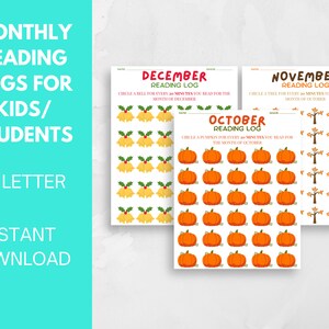 Monthly Reading Log for Teachers and Homeschool - Etsy