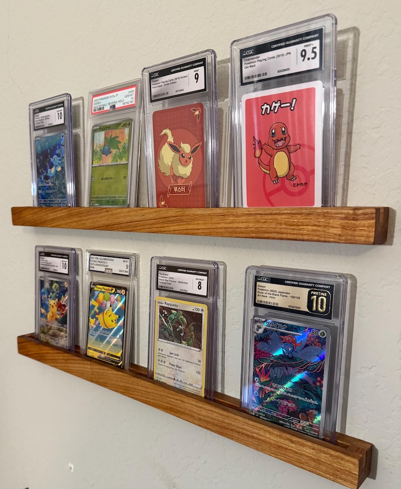 Wooden Graded Card Display Shelf: Wall-mounted Collectible Organizer - Etsy