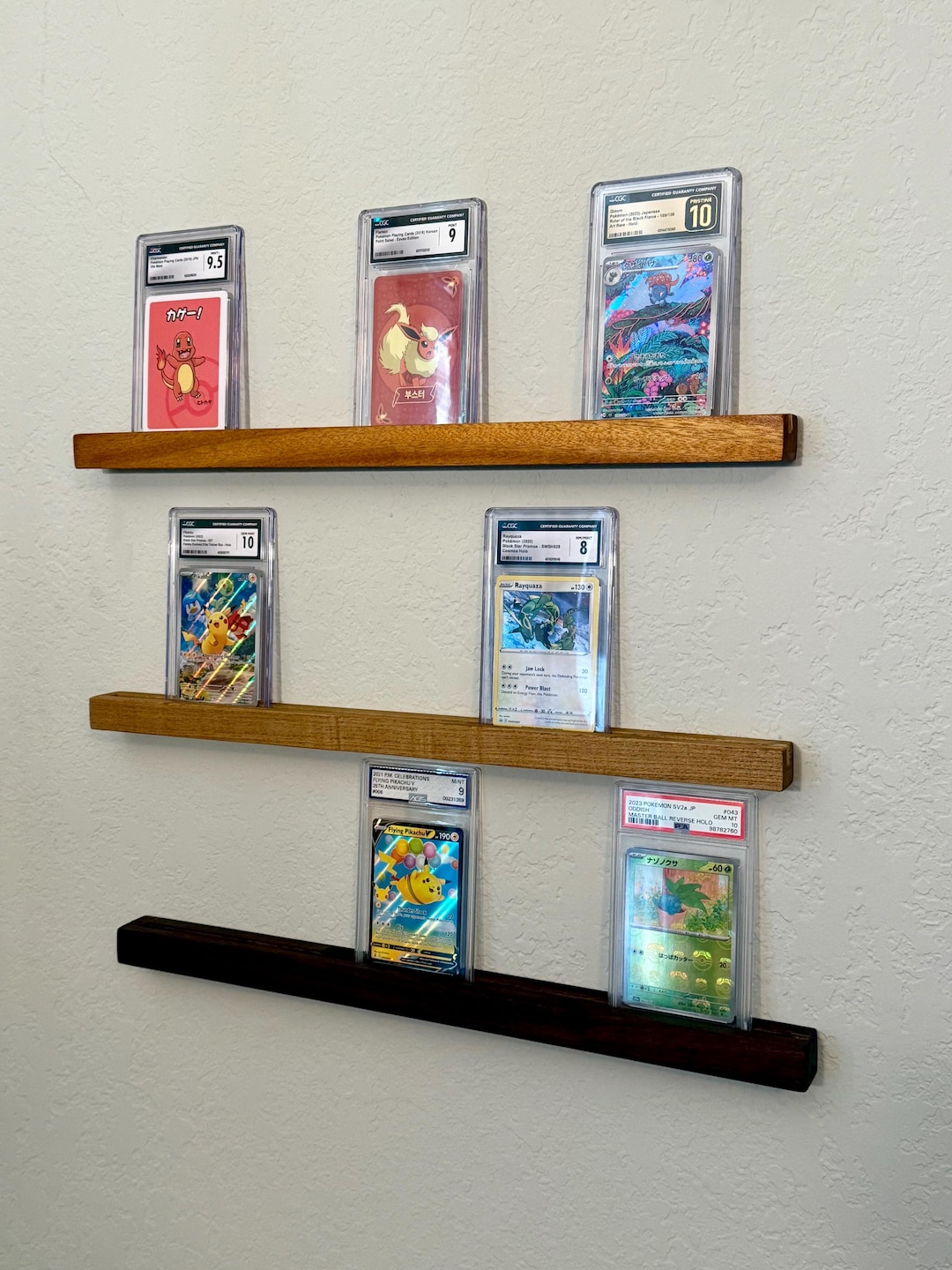 Wooden Graded Card Display Shelf: Wall-mounted Collectible Organizer - Etsy