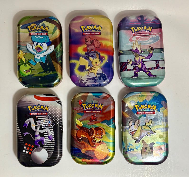 Pokémon Mini Tin Jewelry Box | TCG Organizer Handmade Velvet Lined ...