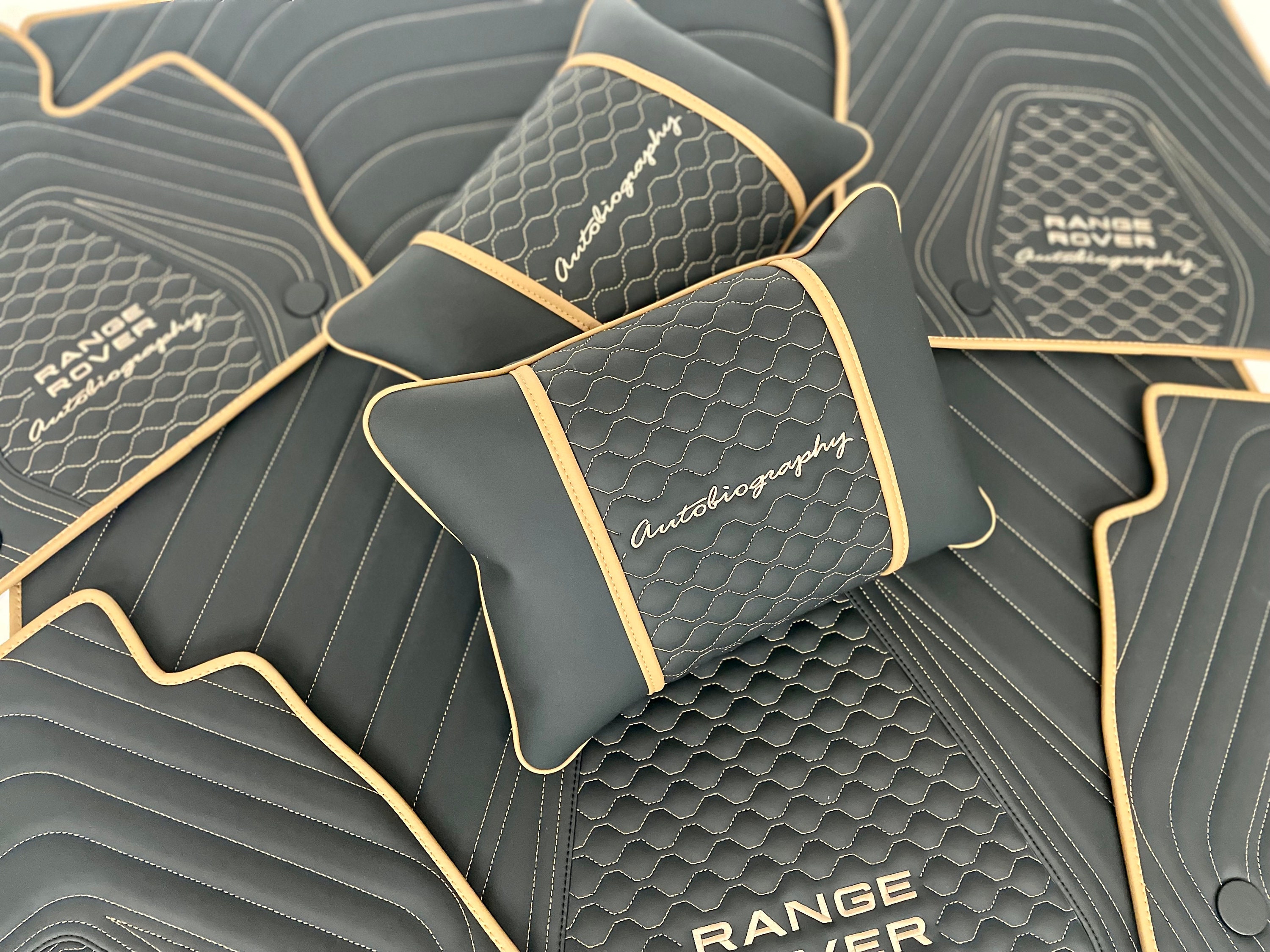 2022-2025 Range Rover Autobiography Bespoke Floor Mats Black/tan, Trunk ...