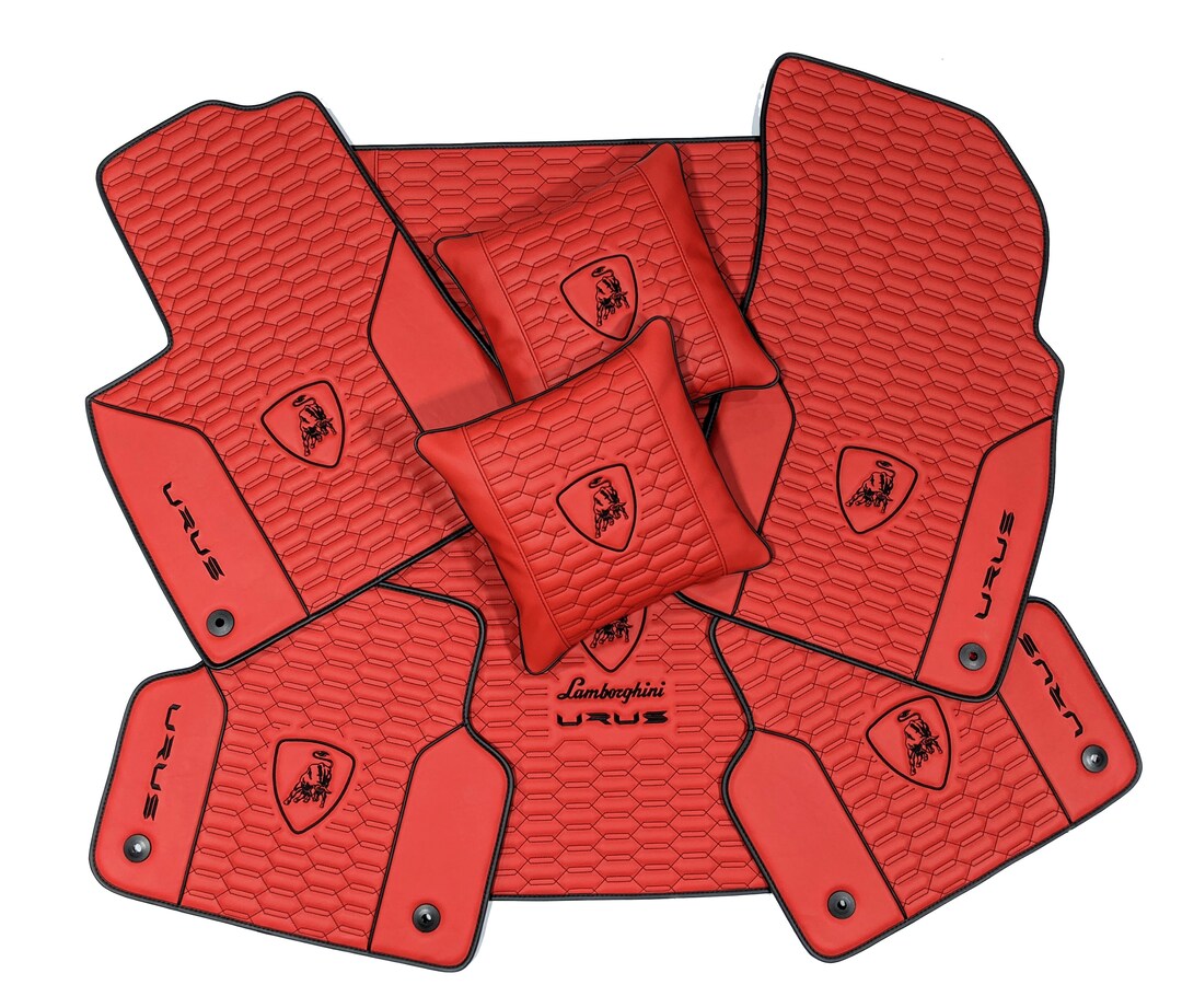 Lamborghini Urus Custom Floor Mats Red/black, Trunk, 2 Pillows - Etsy