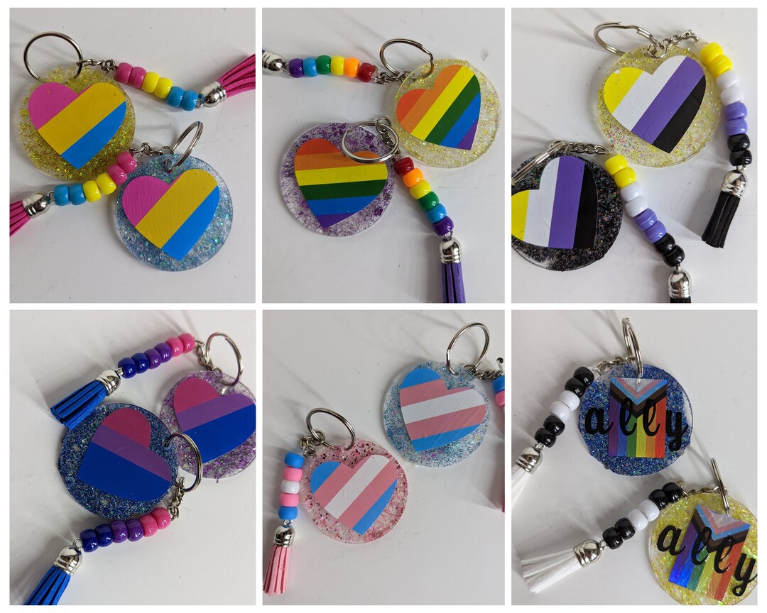 Lgbtq/pride/keychains/inclusive/pride Flags/allies - Etsy
