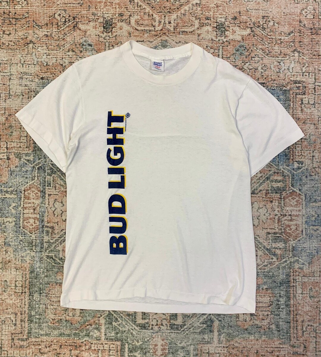 Vintage 90s Bud Light Paper Thin 50/50 Poly-cotton Tee Sz Lg - Etsy