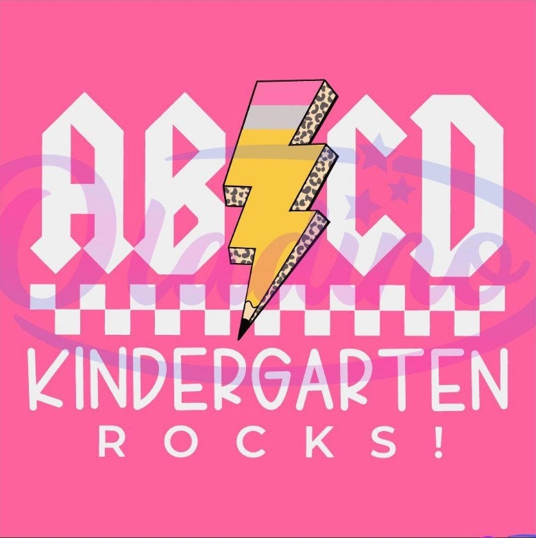 Retro Abcd Kindergarten R0cks Svg, First Day of School Svg, Pencil ...