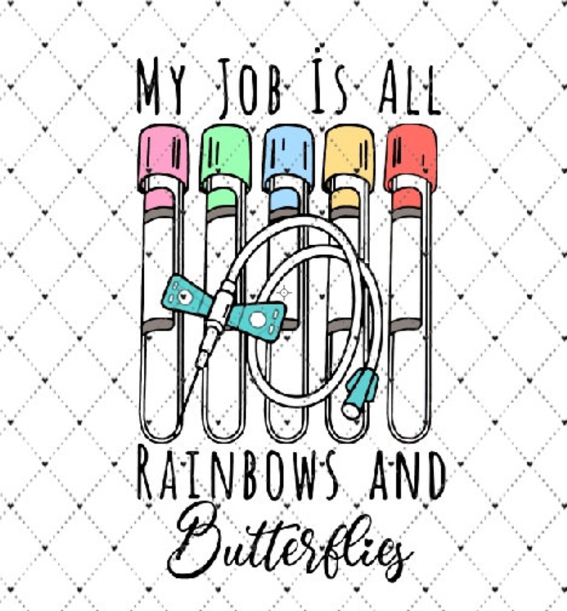 My Job is All Rainbows and Butterflies Svg, Butterfly Needle Svg, File ...