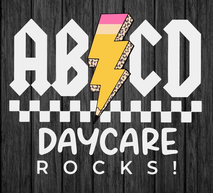 Retro ABCD_ Daycare Rock Svg File, Preschool Rock Svg, Back to School ...