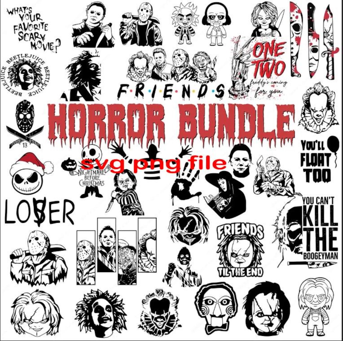 Horror SVG Bundle, Horror Characters SVG, Horror Movie Svg Bundle ...