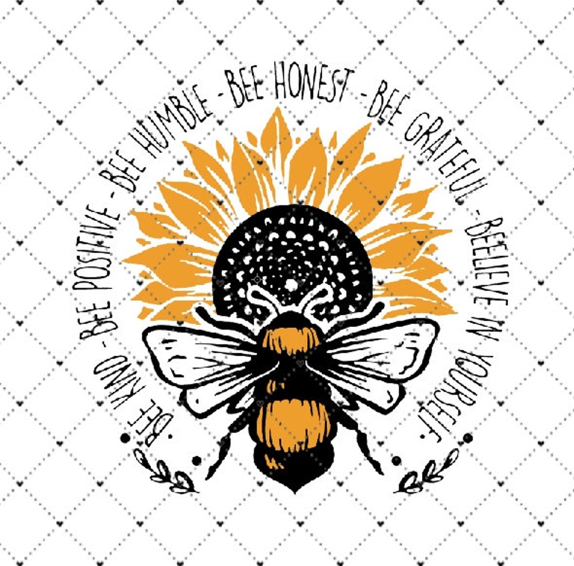 Bee Svg, Bee Kind Svg, Bee Positive Svg, Bee Humble Svg, Bee Honest Svg ...