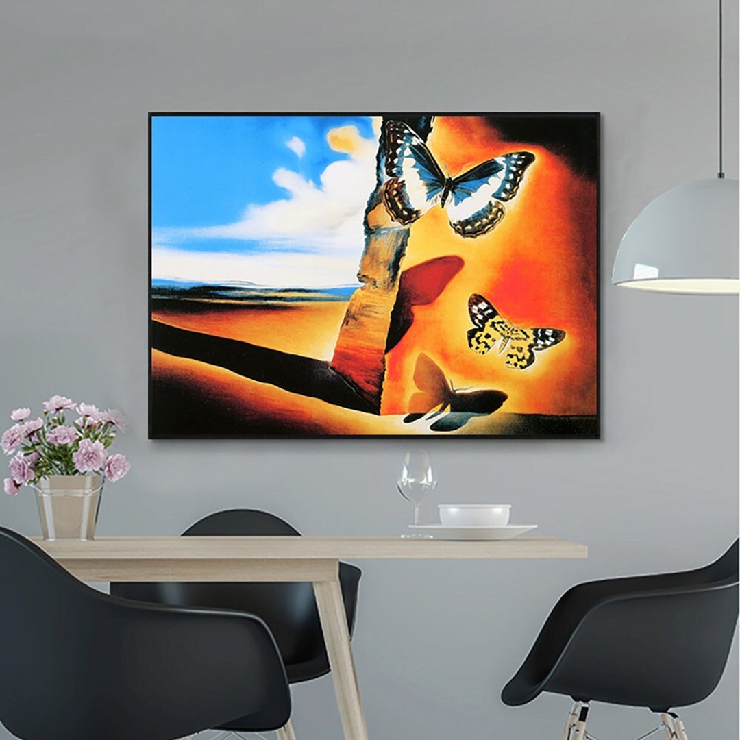Landscape With Butterflies-salvador Dali,office Decor,exhibition Poster ...