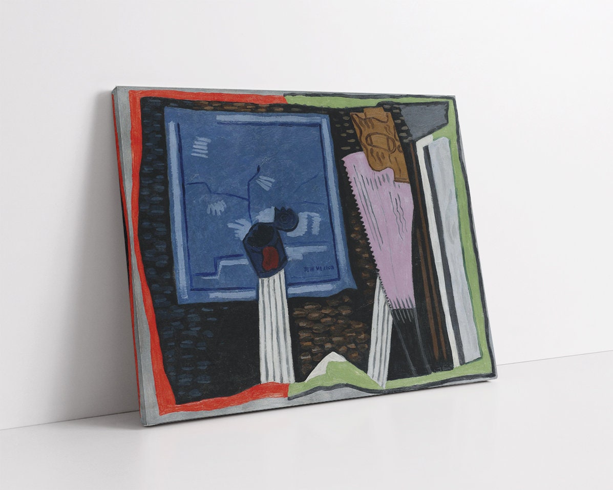 Still Life With Map-stuart Davis,home Office Decor,modern Abstract Art ...