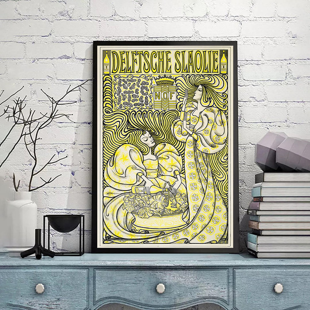 Poster for Delft Salad Oil-reproduction of a Classic Painting,antique ...