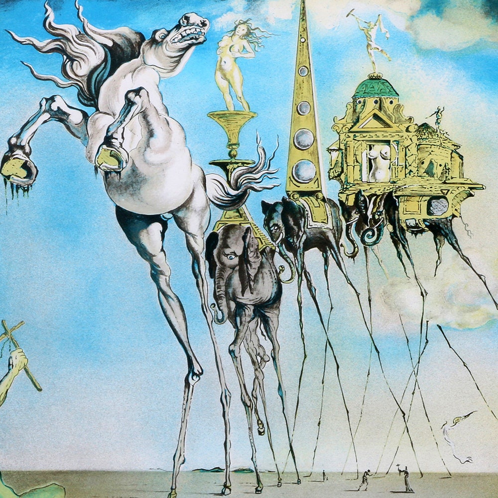 Farglitografi,the Temptation of St Anthony-salvador Dali,exhibition ...