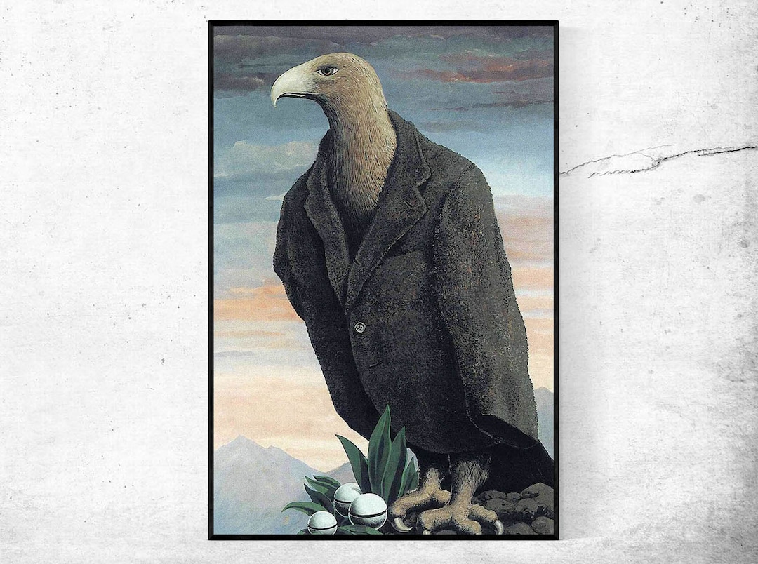 The Present-rene Magritte,home Office Decor,surrealist Art,abstract ...