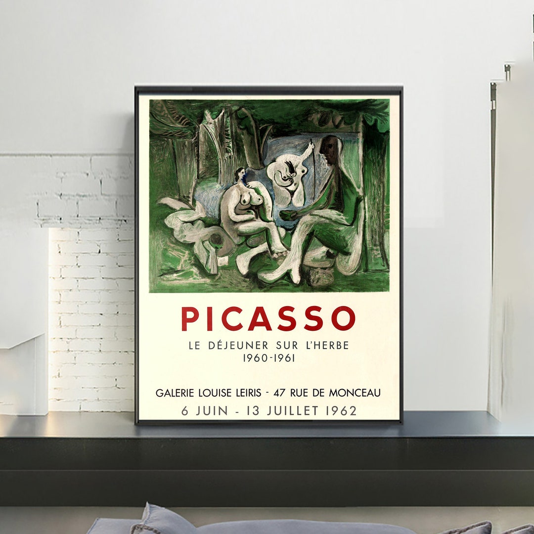Pablo Picasso,art Exhibition Poster Luncheon on the Grass Manet ...