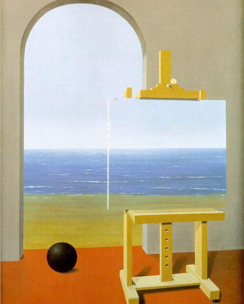 The Human Condition-rene Magritte,home Office Decor,surrealist Art ...