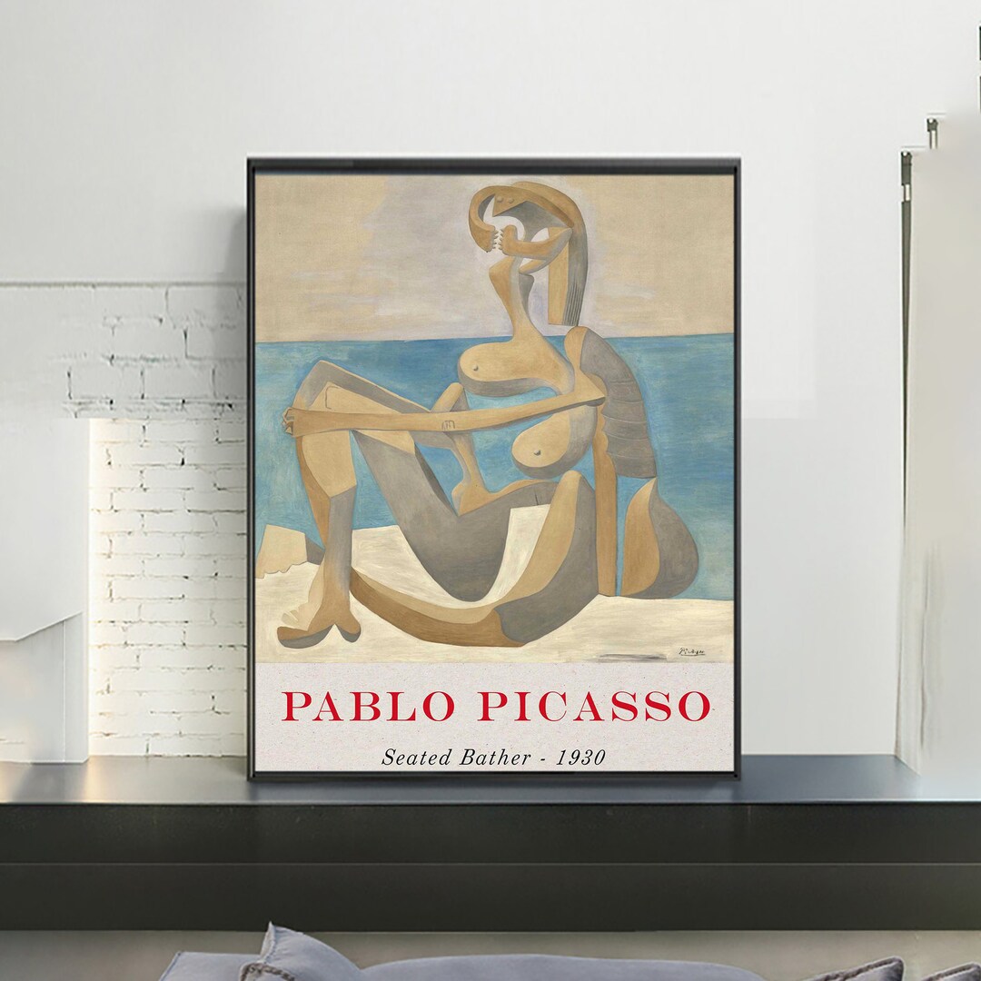 Picasso, Seated Bather,exhibition Poster ,wall Decor,home Office Decor,giclee Print in Various ...